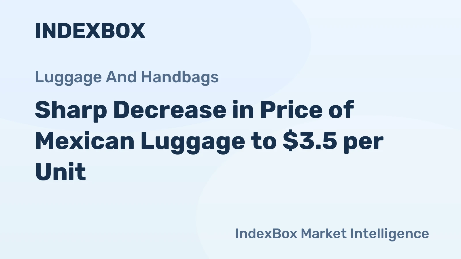 Sharp Decrease in Price of Mexican Luggage to $3.5 per Unit