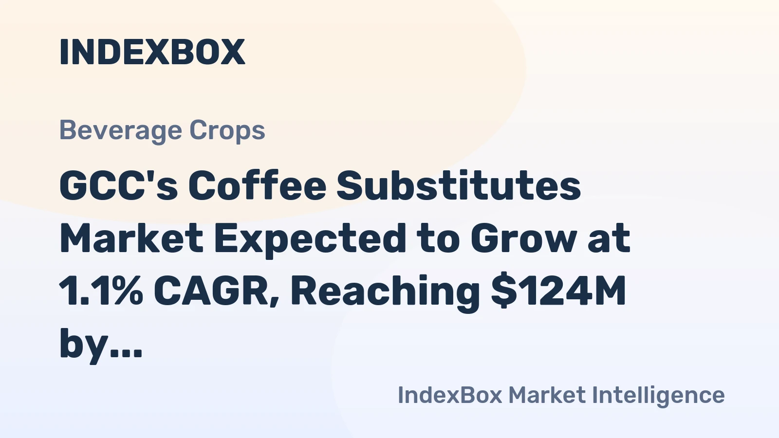 GCC's Coffee Substitutes Market Expected to Grow at 1.1% CAGR, Reaching $124M by 2035