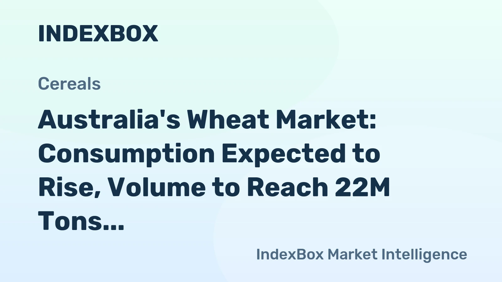 Australia's Wheat Market: Consumption Expected to Rise, Volume to Reach 22M Tons and Value $6.5B by 2035