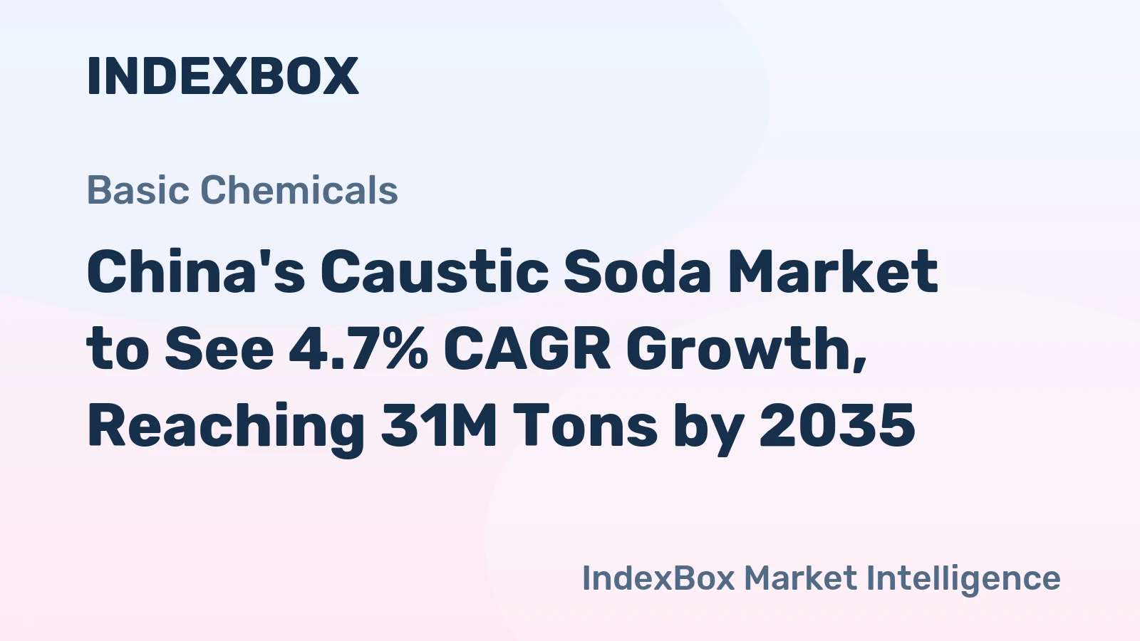 China's Caustic Soda Market to See 4.7% CAGR Growth, Reaching 31M Tons by 2035