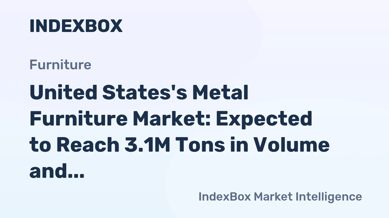 United States's Metal Furniture Market: Expected to Reach 3.1M Tons in Volume and $10B in Value by 2035