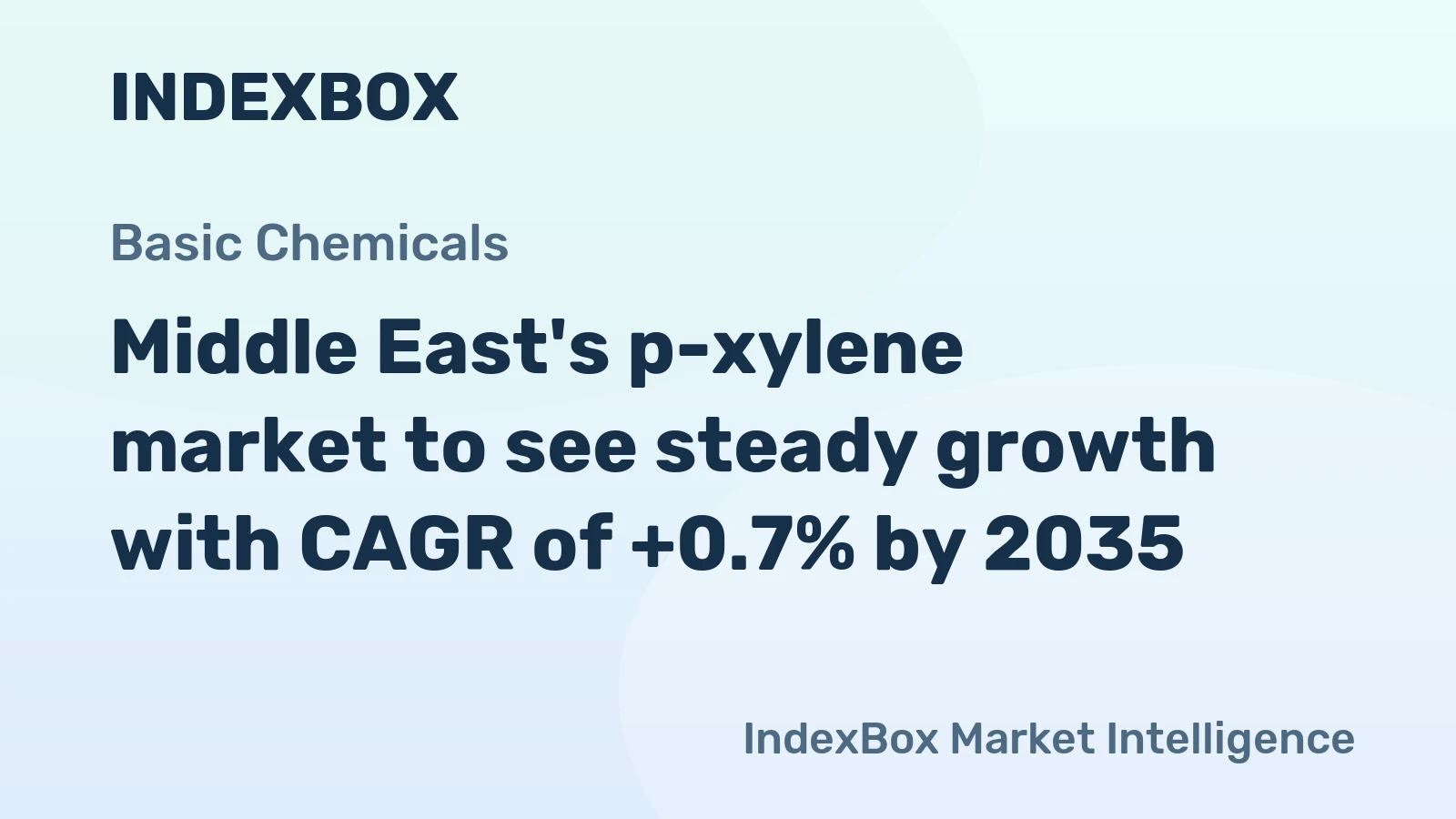 Middle East's p-xylene market to see steady growth with CAGR of +0.7% by 2035
