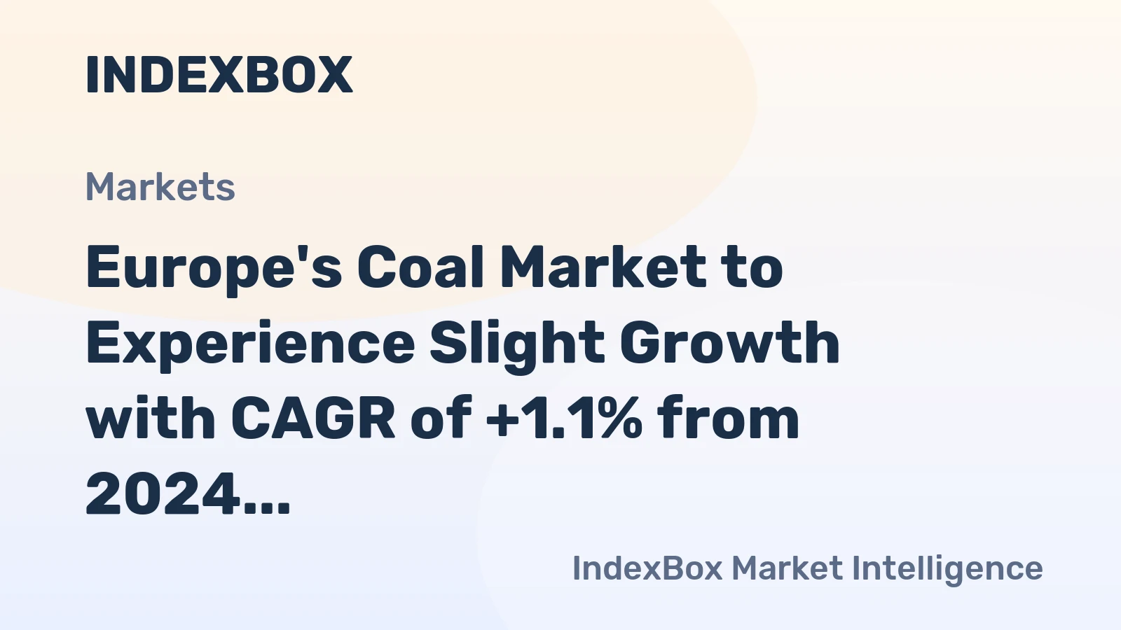 Europe's Coal Market to Experience Slight Growth with CAGR of +1.1% from 2024 to 2035