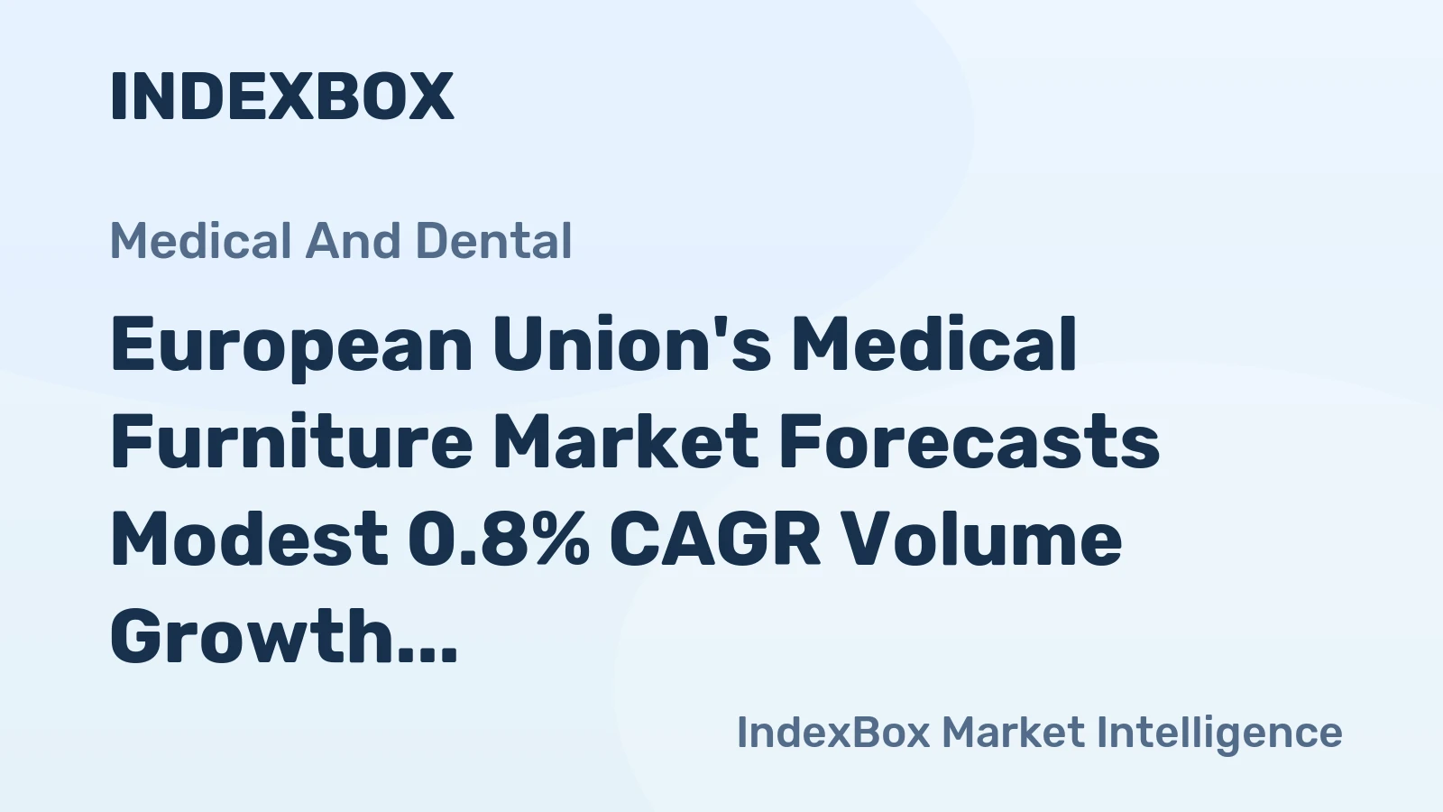 European Union's Medical Furniture Market Forecasts Modest 0.8% CAGR Volume Growth Through 2035