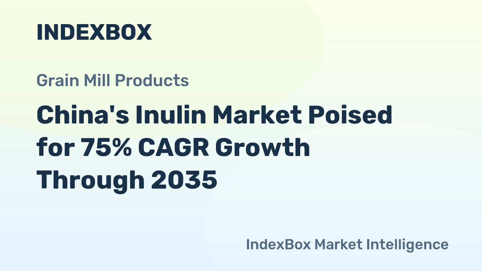 China's Inulin Market Poised for 75% CAGR Growth Through 2035