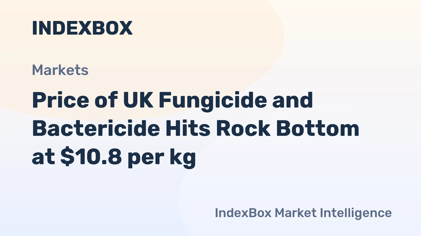 Price of UK Fungicide and Bactericide Hits Rock Bottom at $10.8 per kg