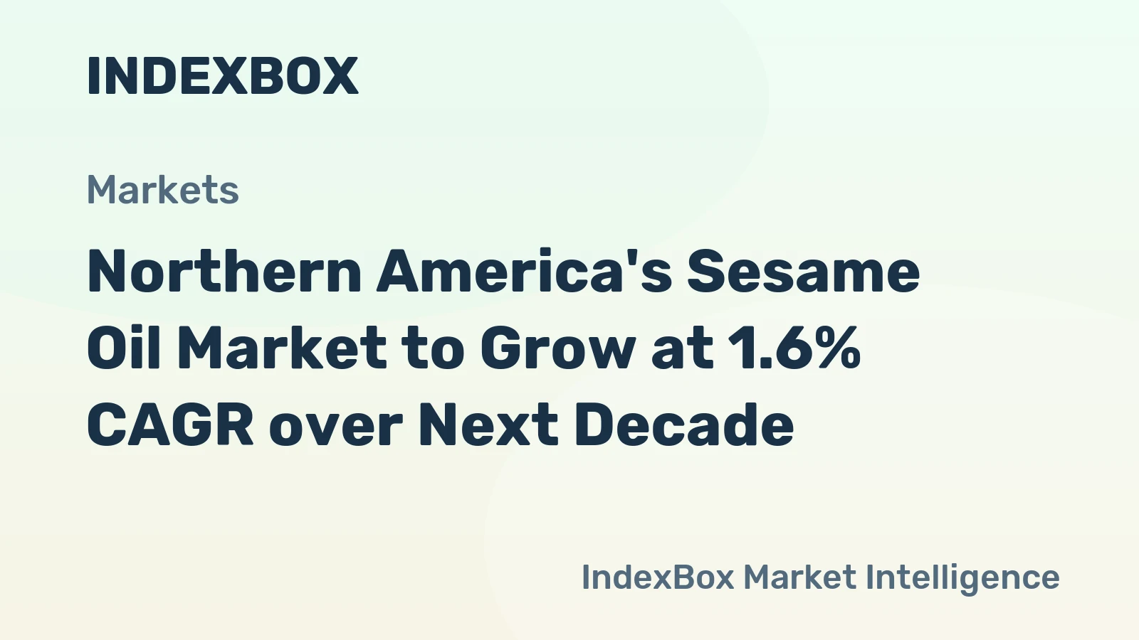 Northern America's Sesame Oil Market to Grow at 1.6% CAGR over Next Decade