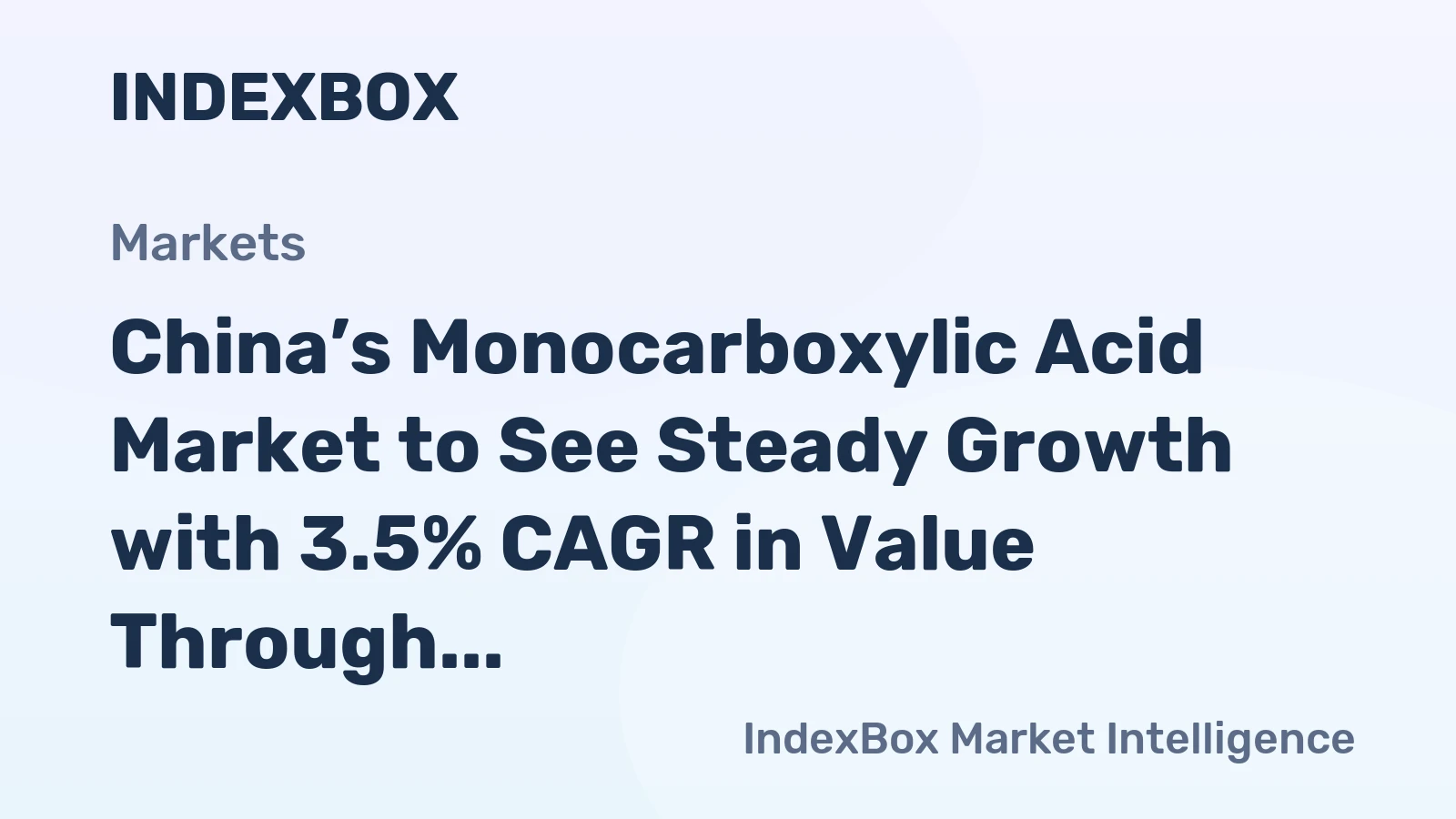 China’s Monocarboxylic Acid Market to See Steady Growth with 3.5% CAGR in Value Through 2035