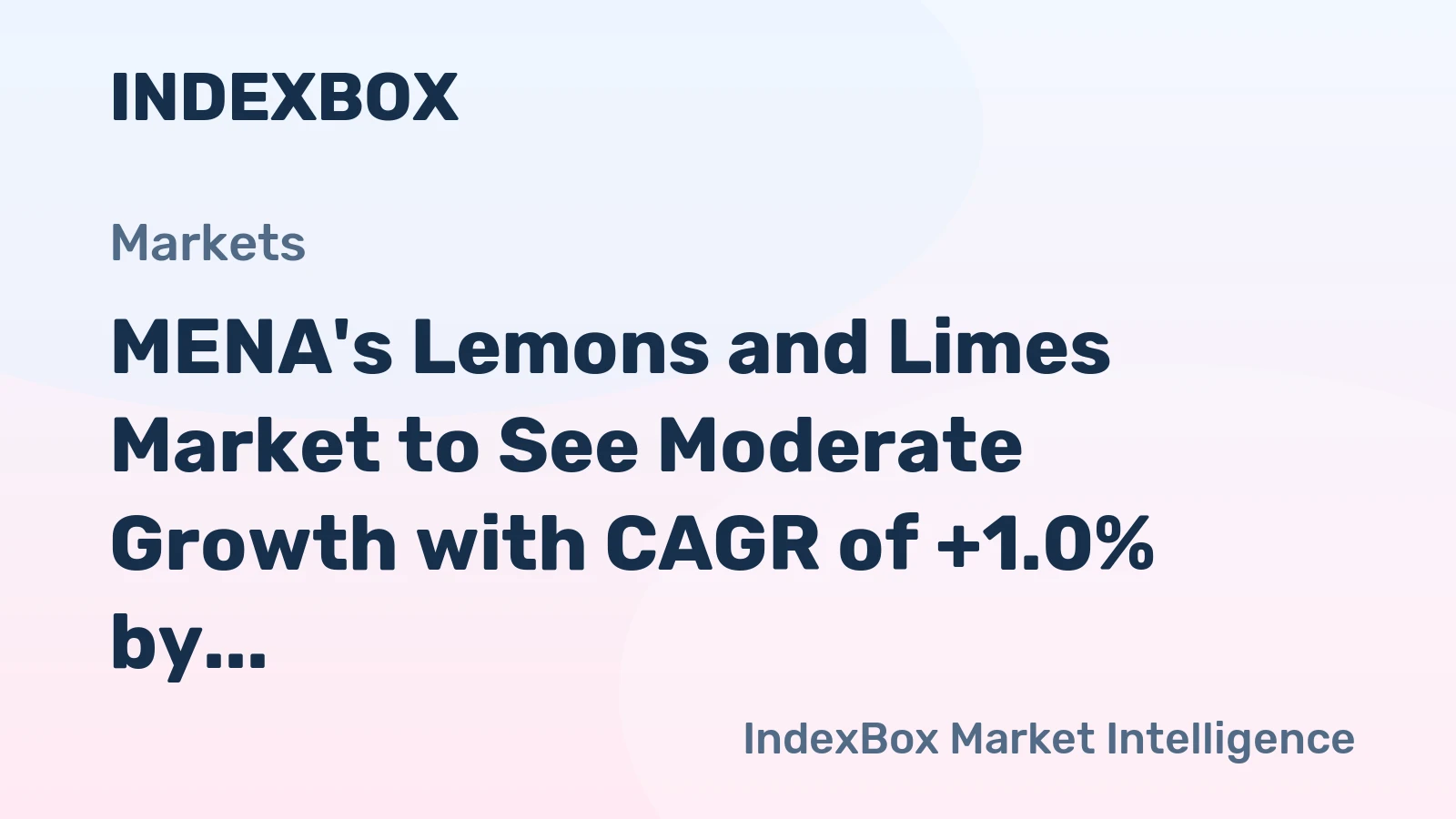 MENA's Lemons and Limes Market to See Moderate Growth with CAGR of +1.0% by 2035