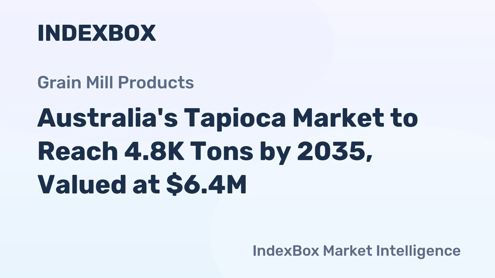Australia's Tapioca Market to Reach 4.8K Tons by 2035, Valued at $6.4M