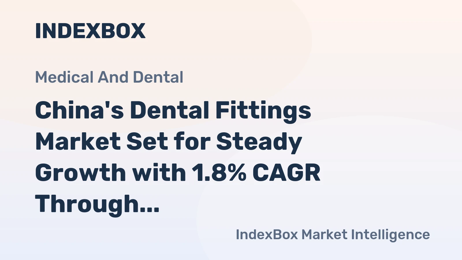 China's Dental Fittings Market Set for Steady Growth with 1.8% CAGR Through 2035
