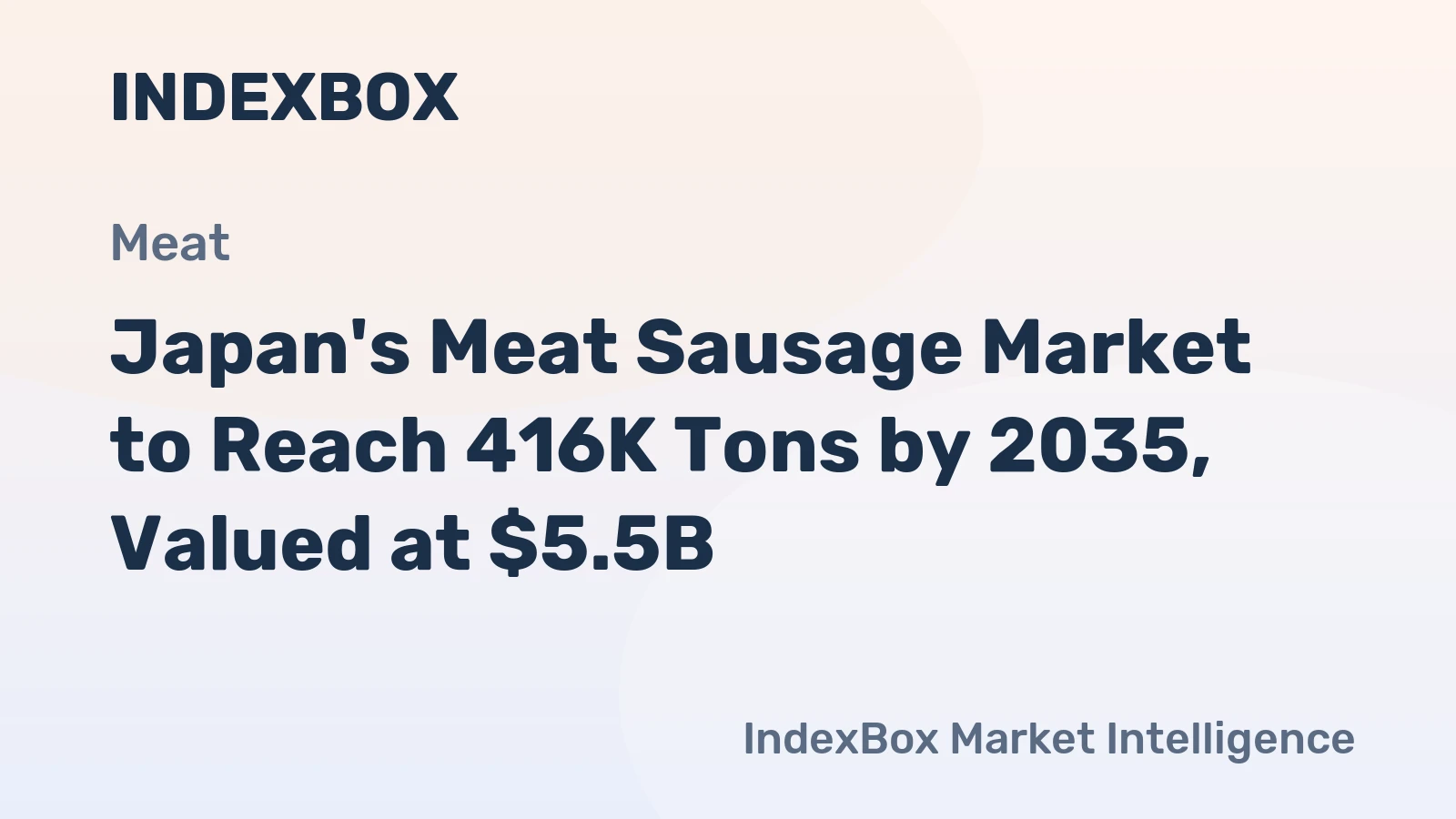 Japan's Meat Sausage Market to Reach 416K Tons by 2035, Valued at $5.5B