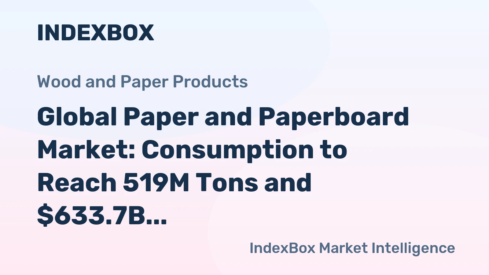 Global Paper and Paperboard Market: Consumption to Reach 519M Tons and $633.7B by 2035