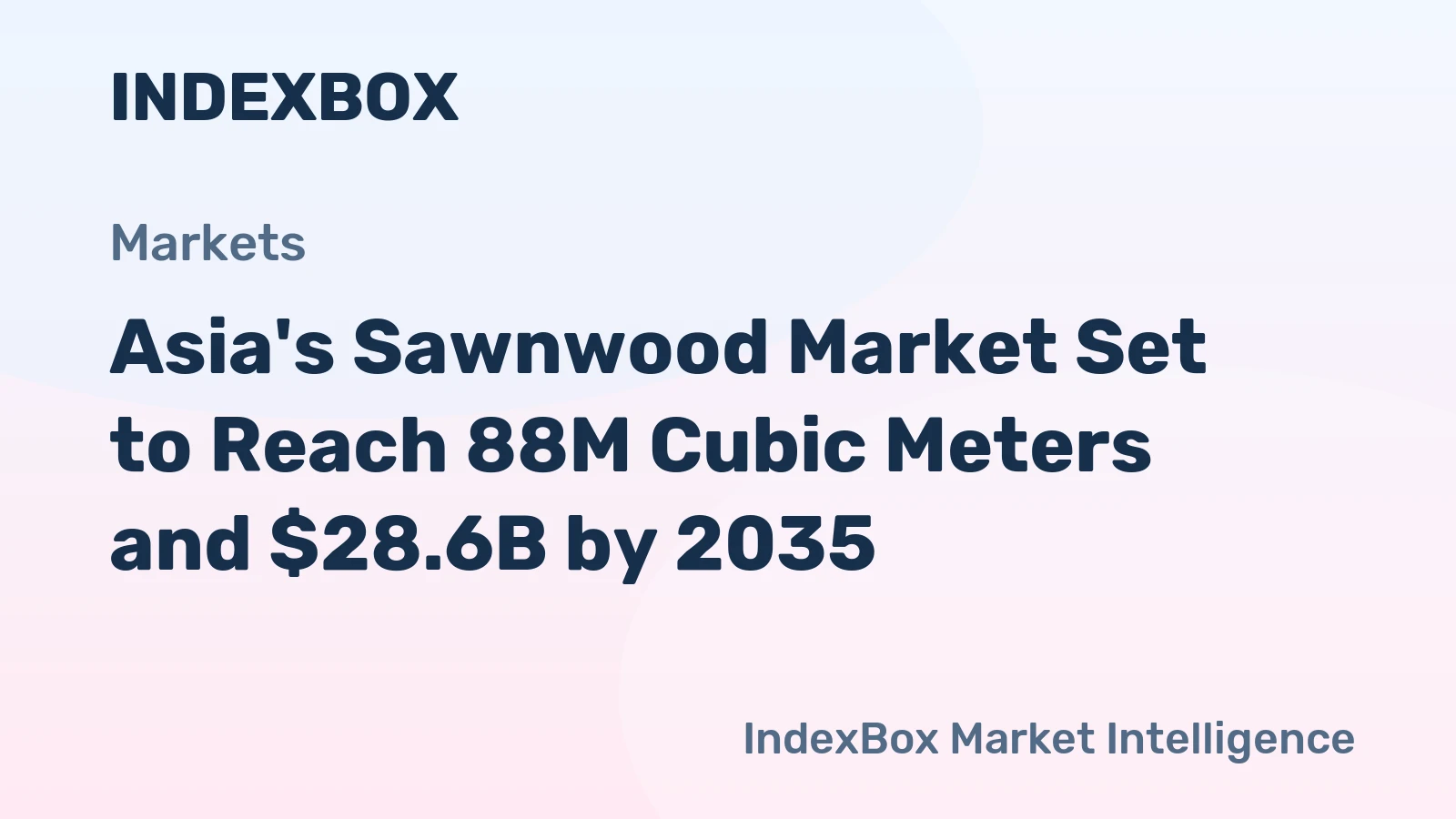 Asia's Sawnwood Market Set to Reach 88M Cubic Meters and $28.6B by 2035