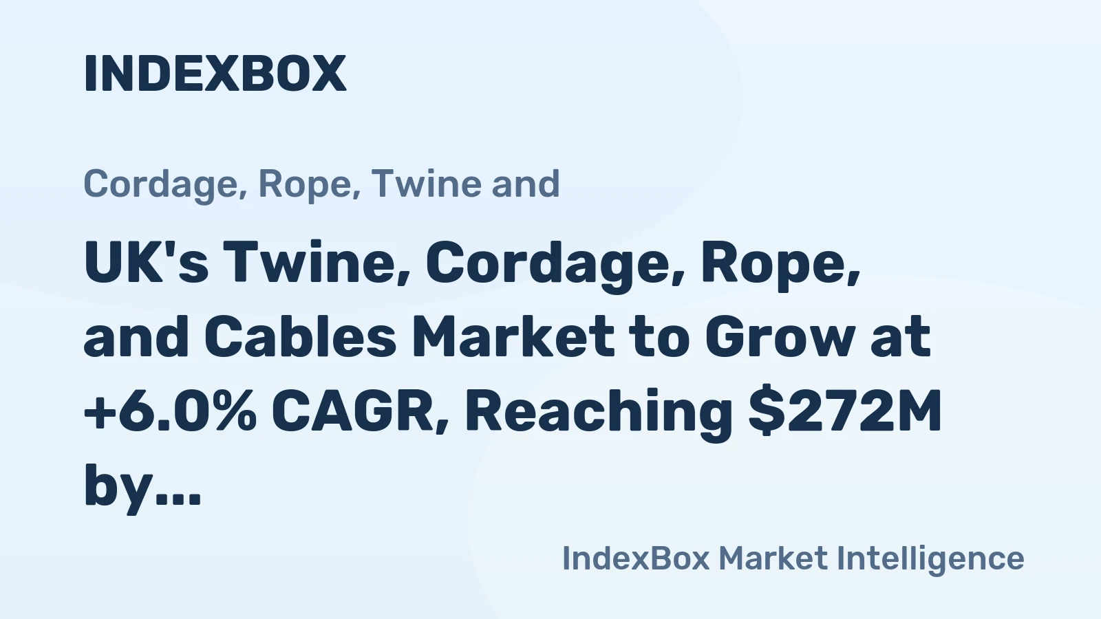 UK's Twine, Cordage, Rope, and Cables Market to Grow at +6.0% CAGR, Reaching $272M by 2035