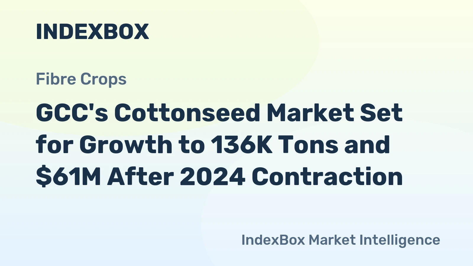 GCC's Cottonseed Market Set for Growth to 136K Tons and $61M After 2024 Contraction