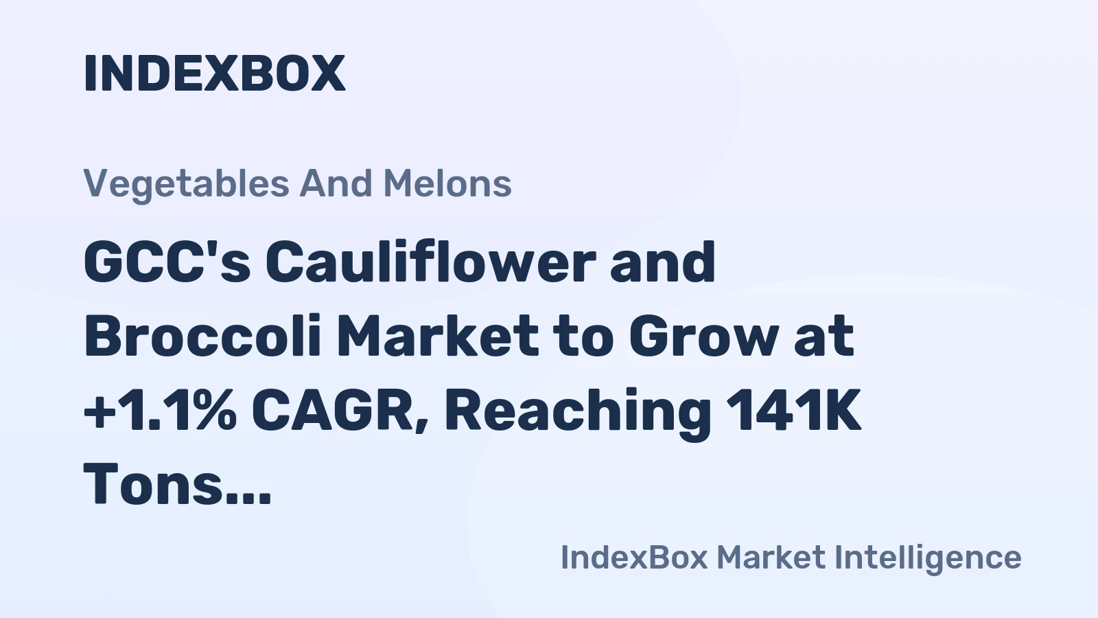 GCC's Cauliflower and Broccoli Market to Grow at +1.1% CAGR, Reaching 141K Tons by 2035