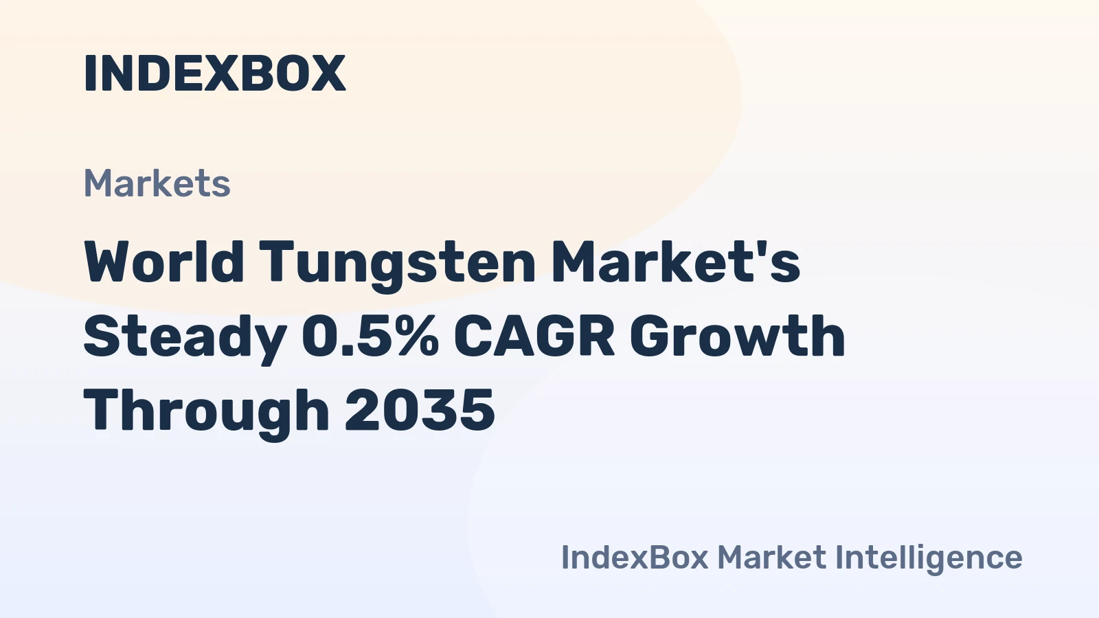 World Tungsten Market's Steady 0.5% CAGR Growth Through 2035