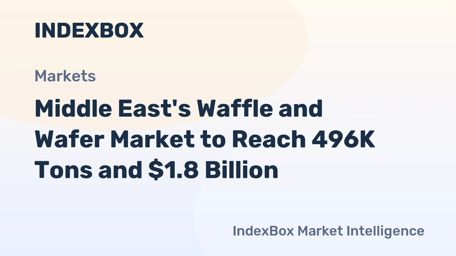 Middle East's Waffle and Wafer Market to Reach 496K Tons and $1.8 Billion