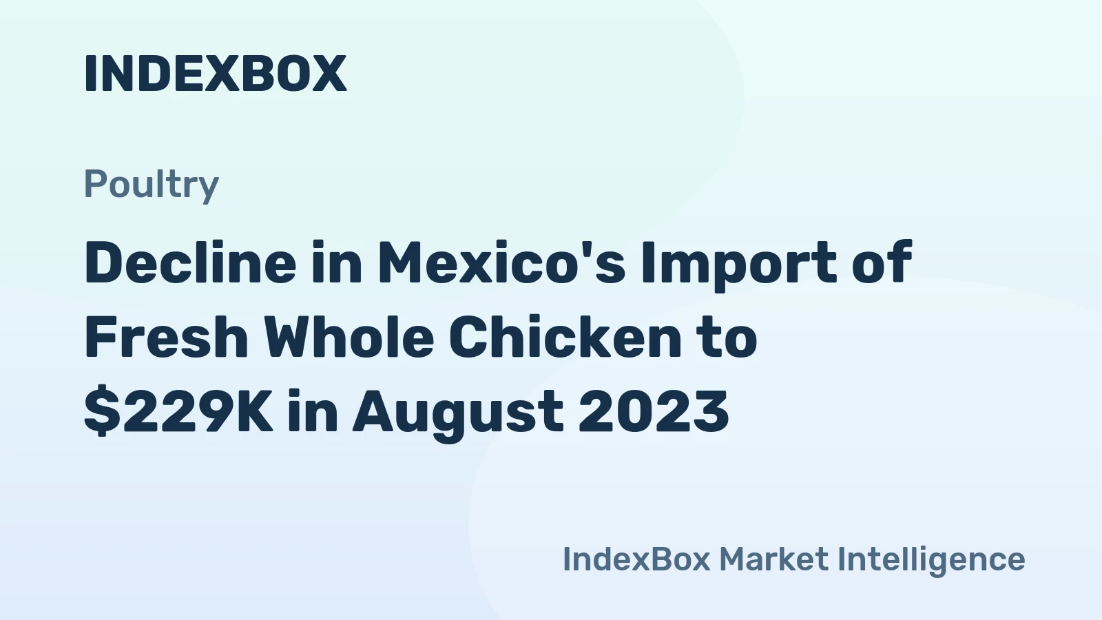 Decline in Mexico's Import of Fresh Whole Chicken to $229K in August 2023