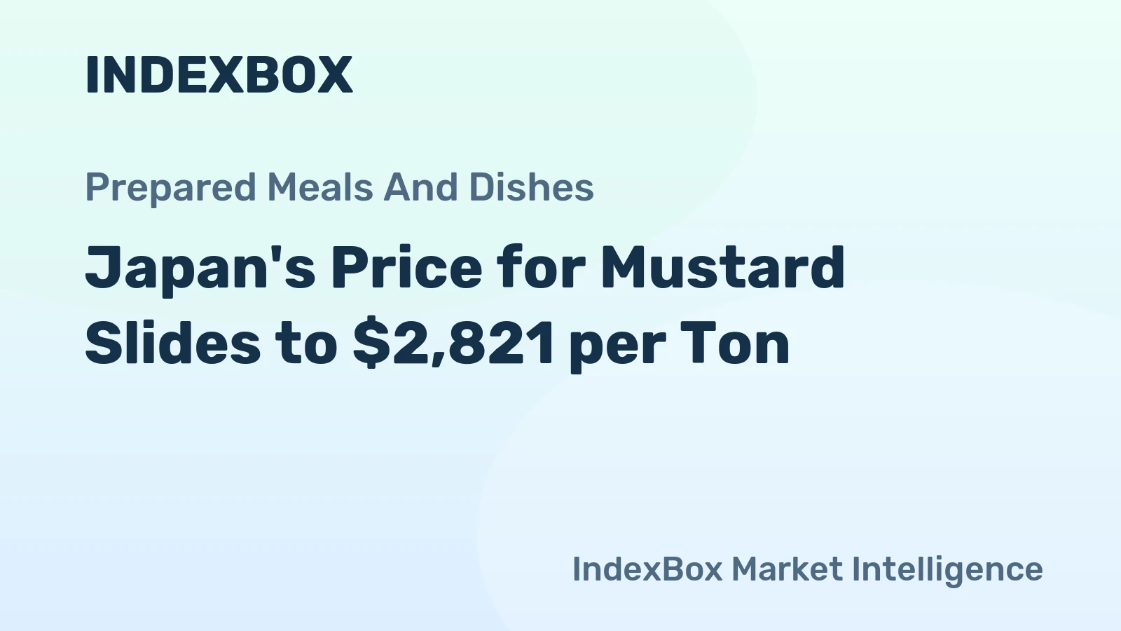 Japan's Price for Mustard Slides to $2,821 per Ton