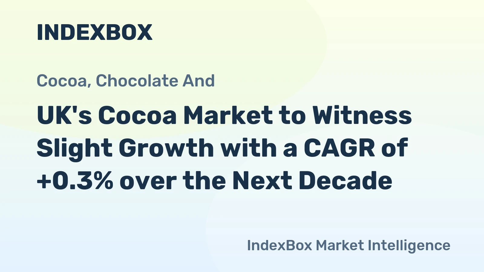 UK's Cocoa Market to Witness Slight Growth with a CAGR of +0.3% over the Next Decade