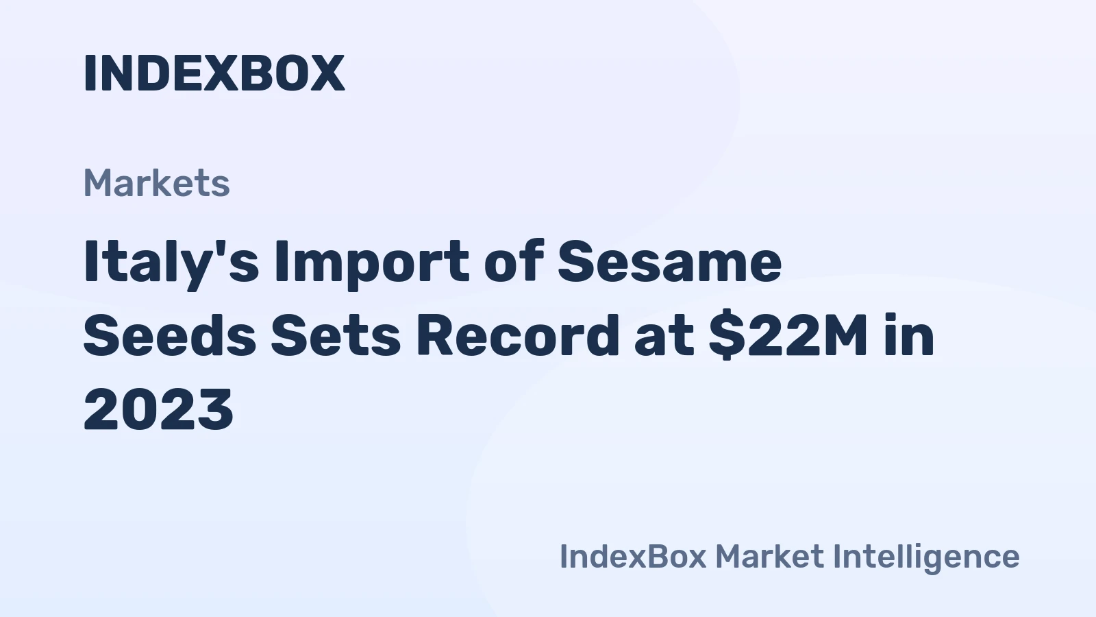 Italy's Import of Sesame Seeds Sets Record at $22M in 2023