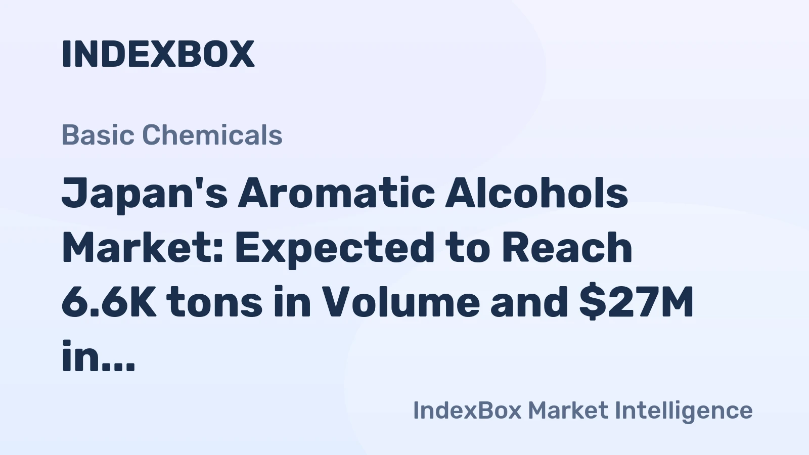 Japan's Aromatic Alcohols Market: Expected to Reach 6.6K tons in Volume and $27M in Value by 2035
