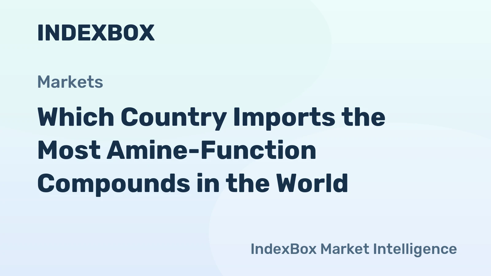Which Country Imports the Most Amine-Function Compounds in the World?