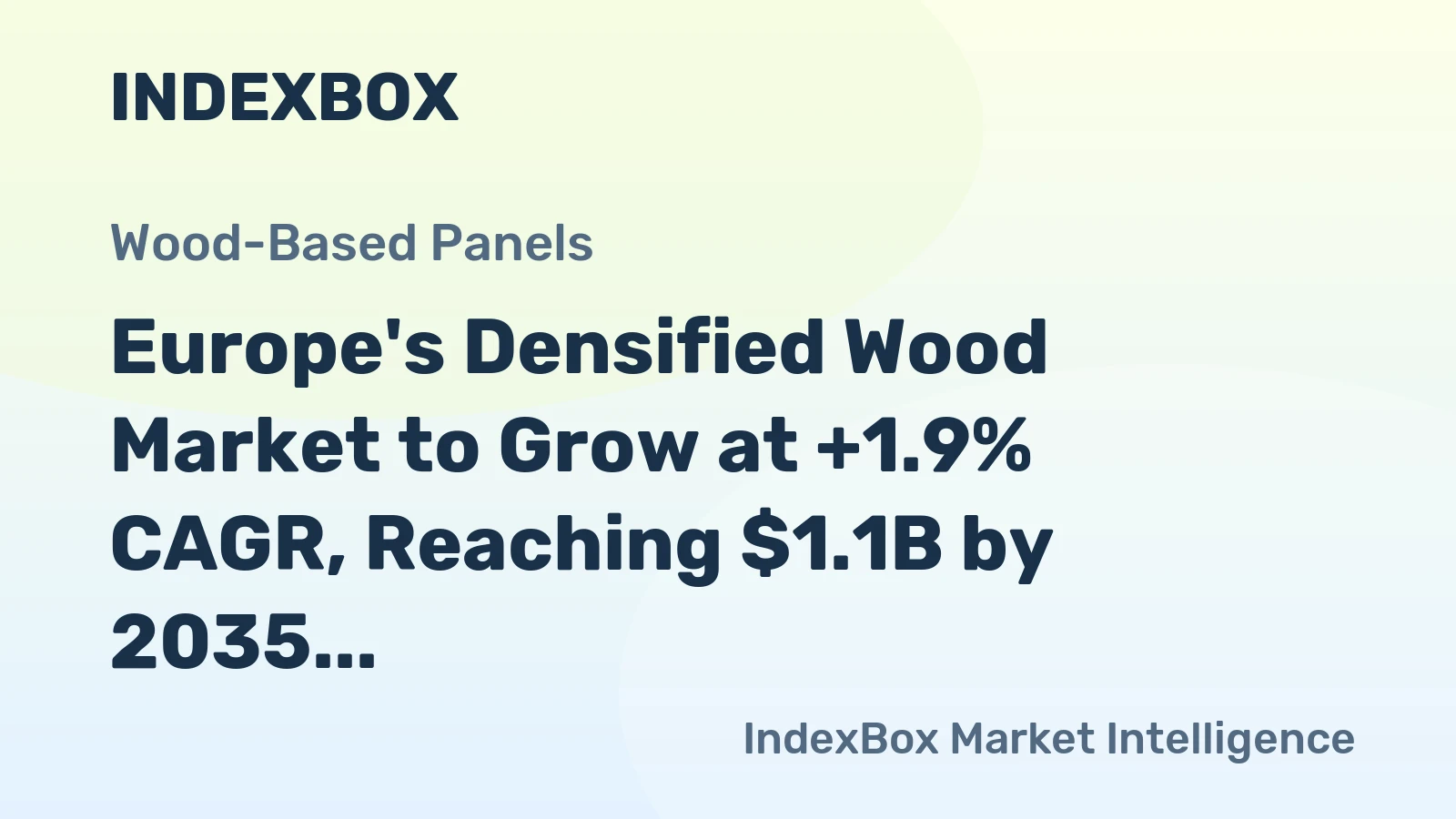 Europe's Densified Wood Market to Grow at +1.9% CAGR, Reaching $1.1B by 2035