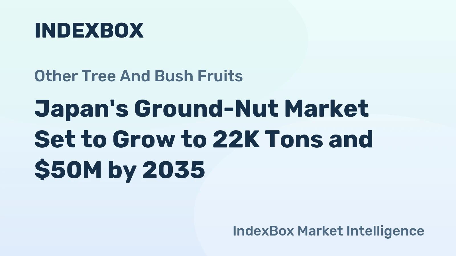 Japan's Ground-Nut Market Set to Grow to 22K Tons and $50M by 2035
