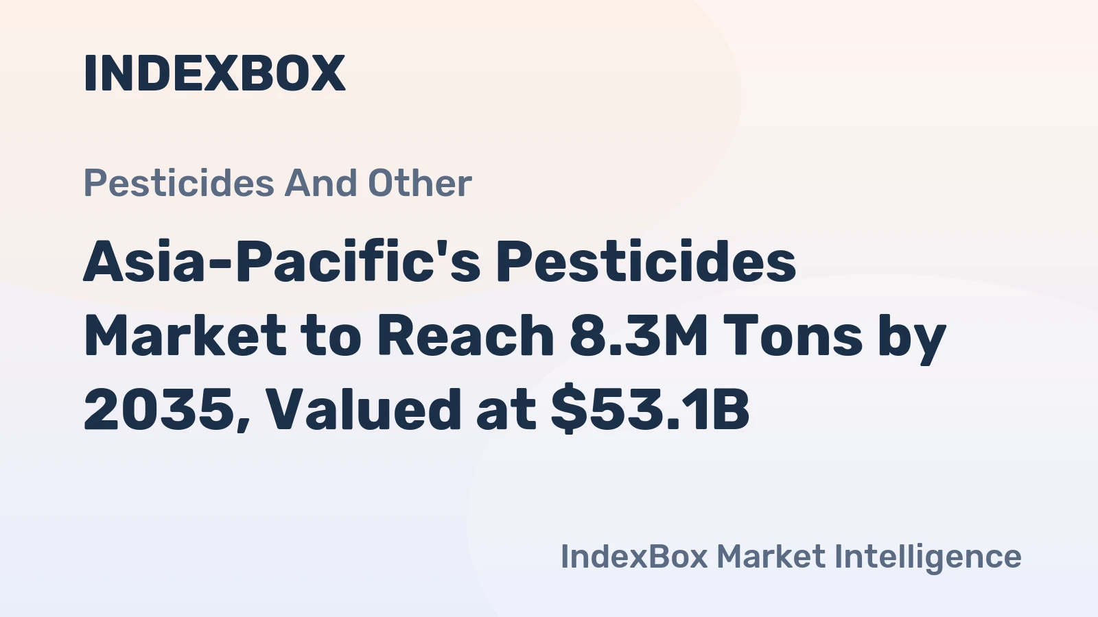 Asia-Pacific's Pesticides Market to Reach 8.3M Tons by 2035, Valued at $53.1B
