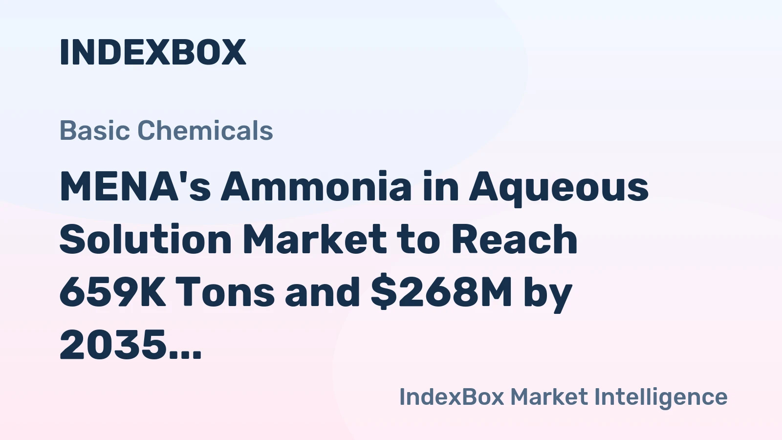 MENA's Ammonia in Aqueous Solution Market to Reach 659K Tons and $268M by 2035