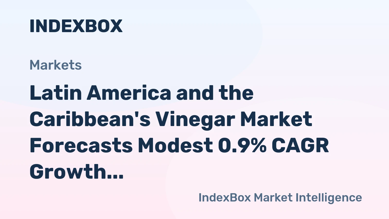 Latin America and the Caribbean's Vinegar Market Forecasts Modest 0.9% CAGR Growth Through 2035