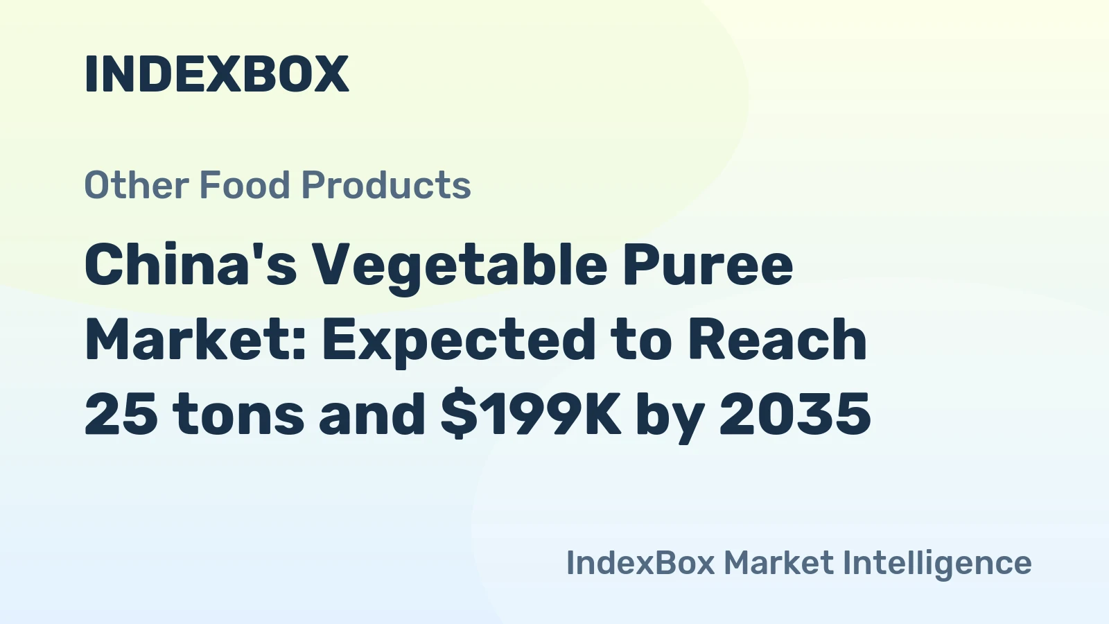 China's Vegetable Puree Market: Expected to Reach 25 tons and $199K by 2035