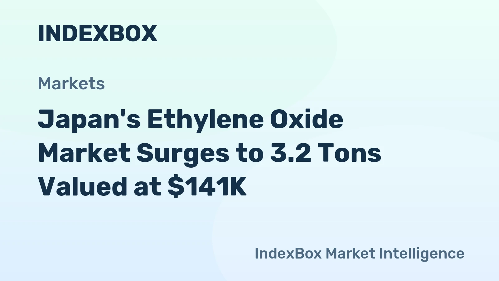 Japan's Ethylene Oxide Market Surges to 3.2 Tons Valued at $141K