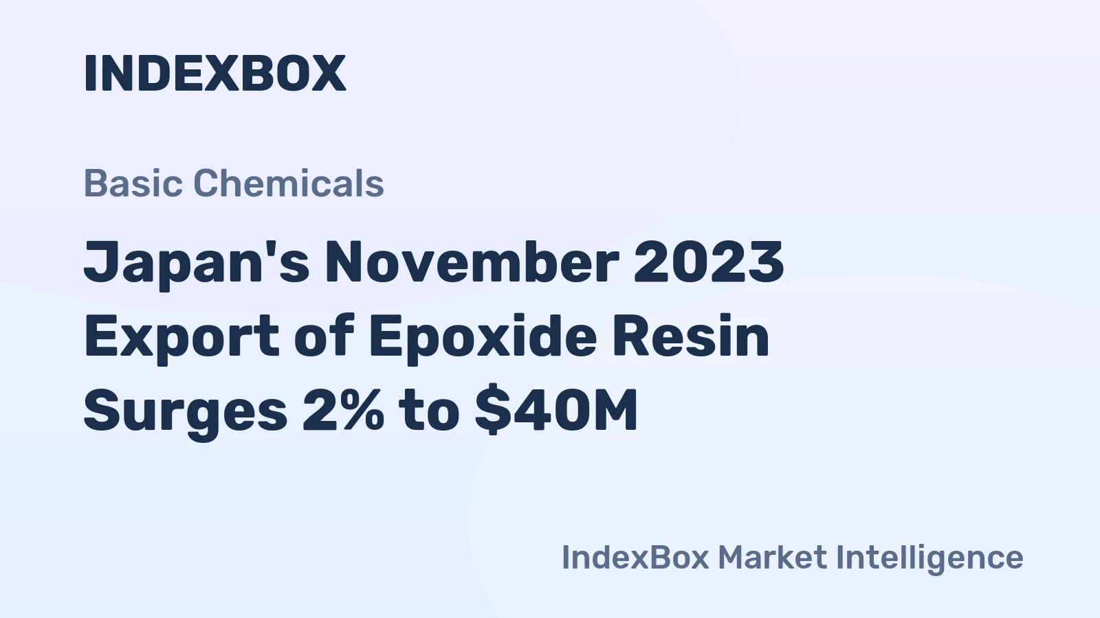 Japan's November 2023 Export of Epoxide Resin Surges 2% to $40M