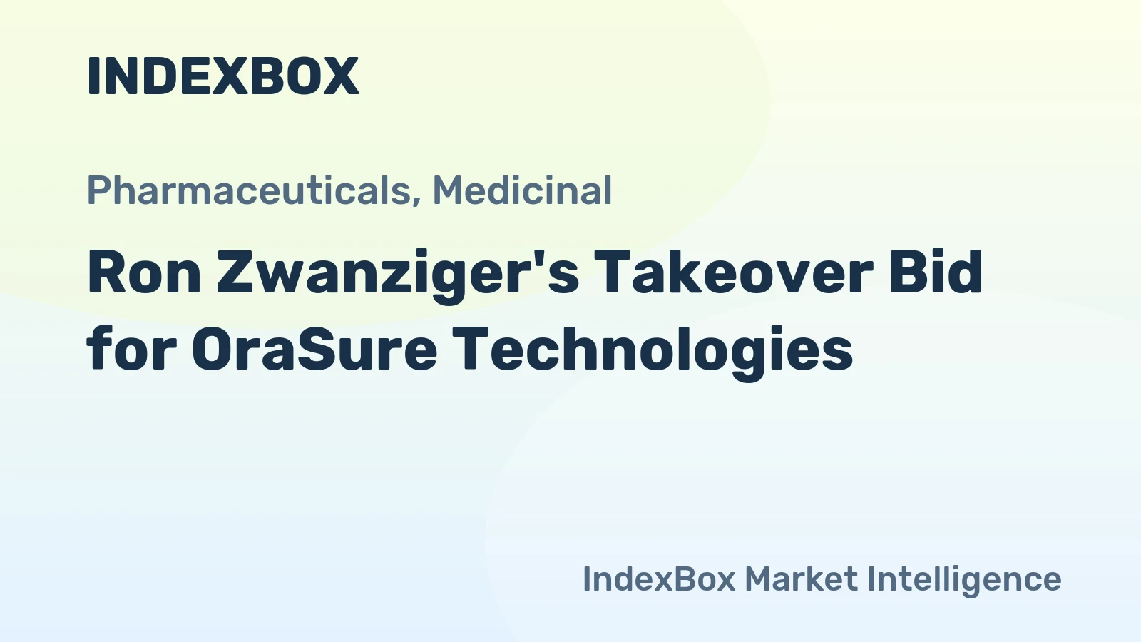 Ron Zwanziger's Takeover Bid for OraSure Technologies