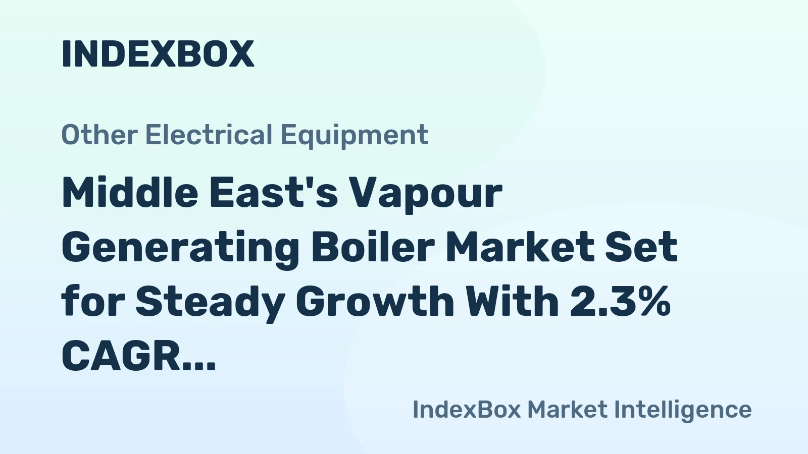 Middle East's Vapour Generating Boiler Market Set for Steady Growth With 2.3% CAGR Through 2035