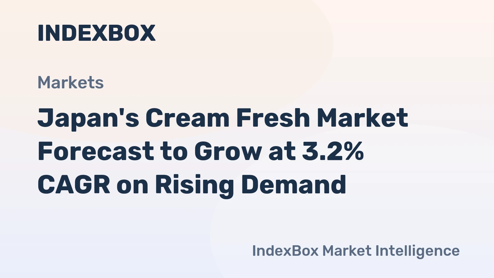 Japan's Cream Fresh Market Forecast to Grow at 3.2% CAGR on Rising Demand