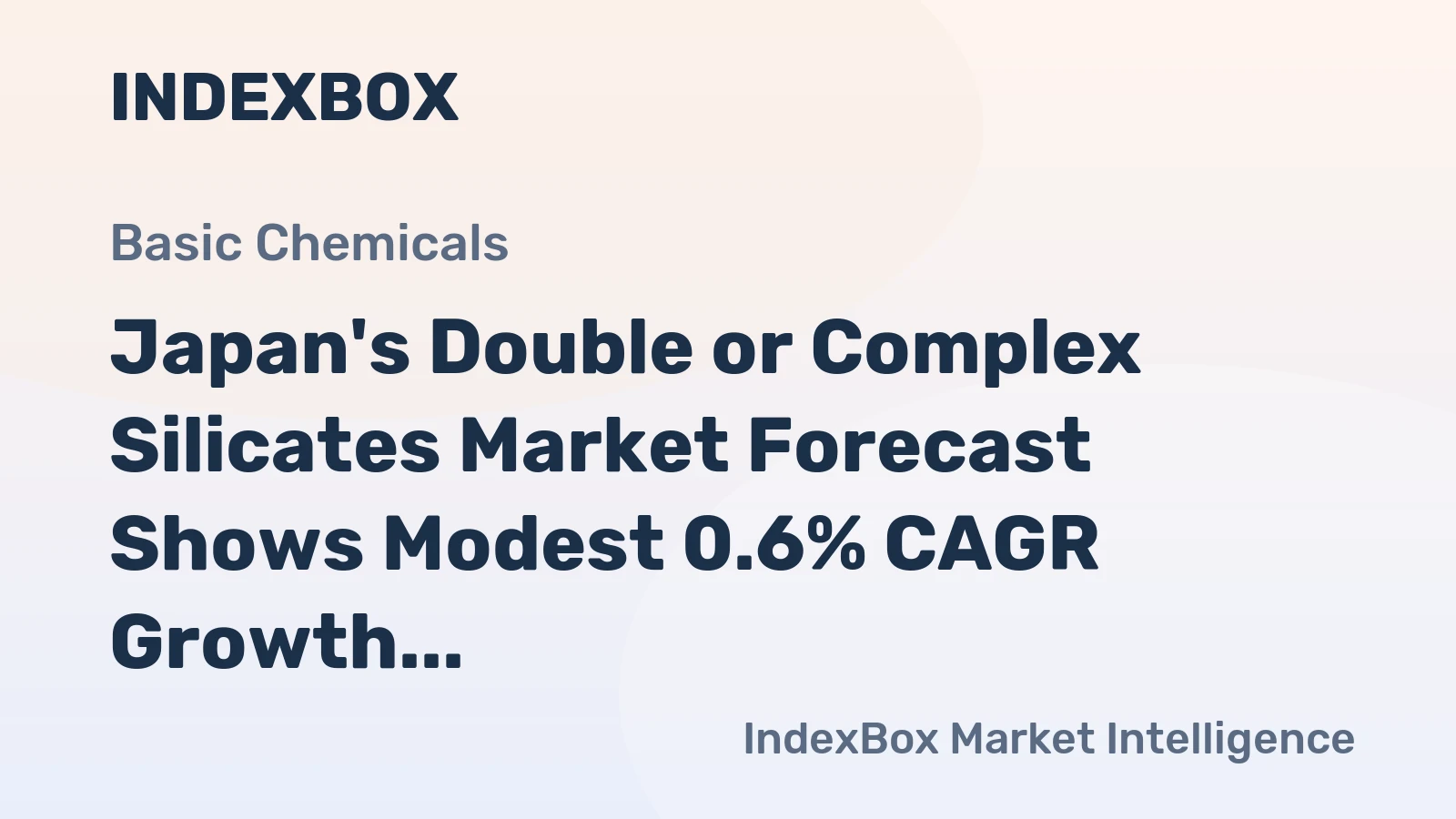 Japan's Double or Complex Silicates Market Forecast Shows Modest 0.6% CAGR Growth Through 2035