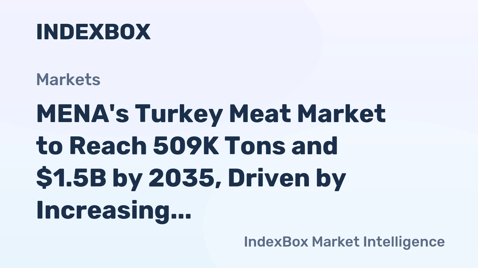 MENA's Turkey Meat Market to Reach 509K Tons and $1.5B by 2035, Driven by Increasing Demand