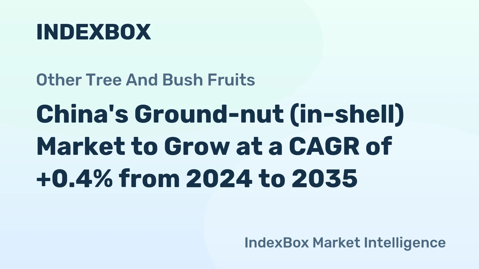 China's Ground-nut (in-shell) Market to Grow at a CAGR of +0.4% from 2024 to 2035