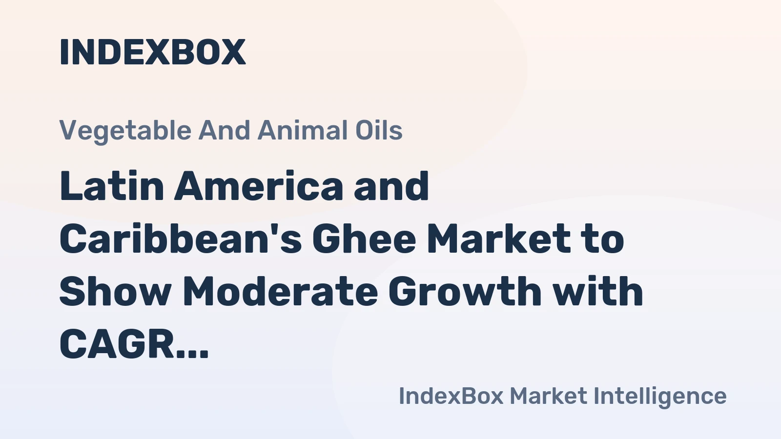 Latin America and Caribbean's Ghee Market to Show Moderate Growth with CAGR of +1.3% from 2024-2035