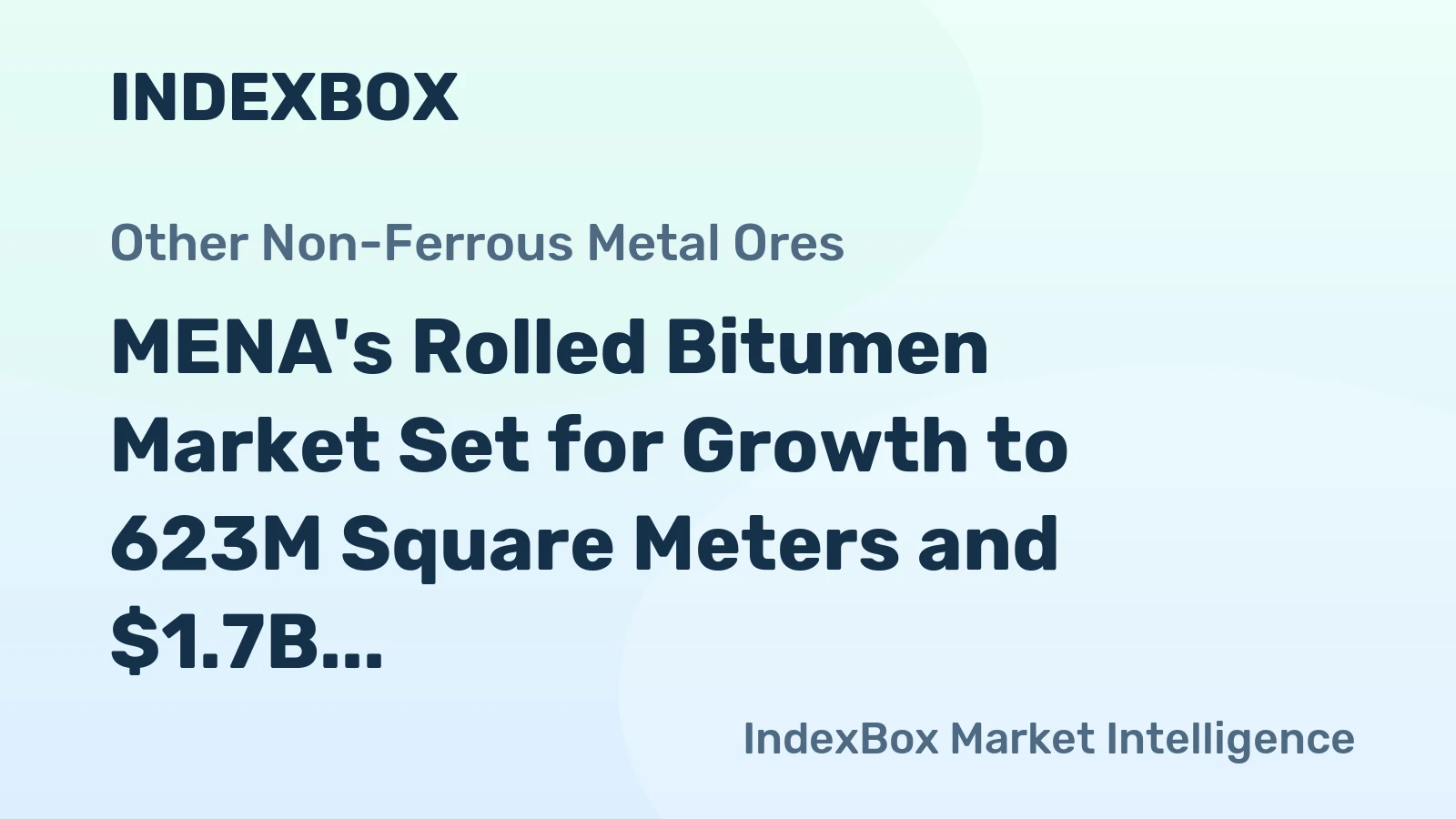 MENA's Rolled Bitumen Market Set for Growth to 623M Square Meters and $1.7B in Value