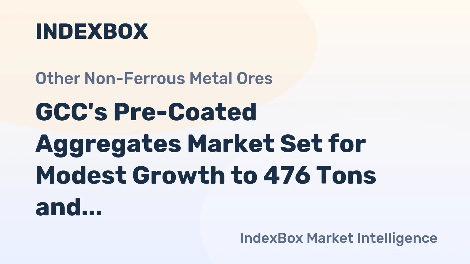GCC's Pre-Coated Aggregates Market Set for Modest Growth to 476 Tons and $61K