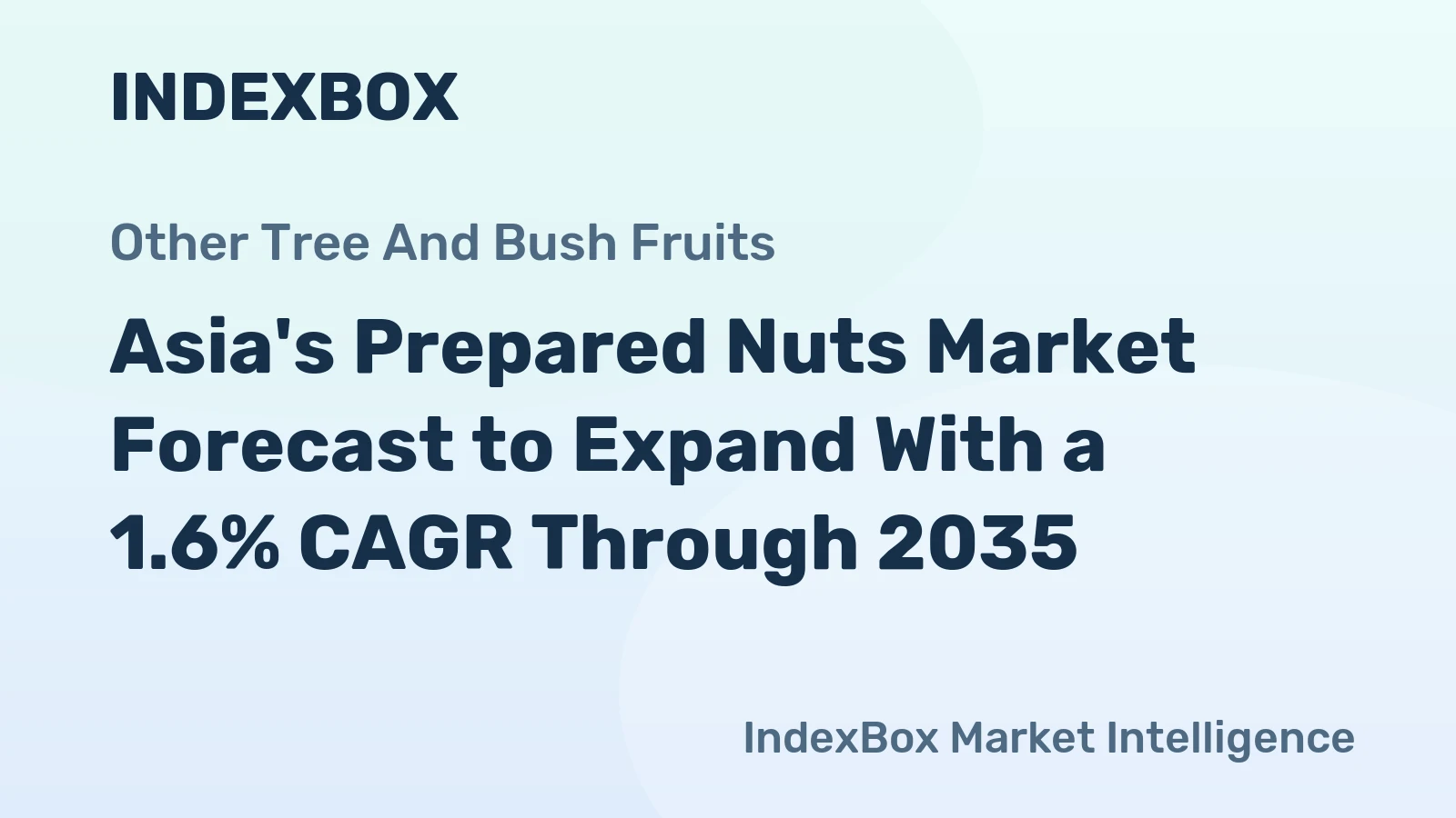 Asia's Prepared Nuts Market Forecast to Expand With a 1.6% CAGR Through 2035