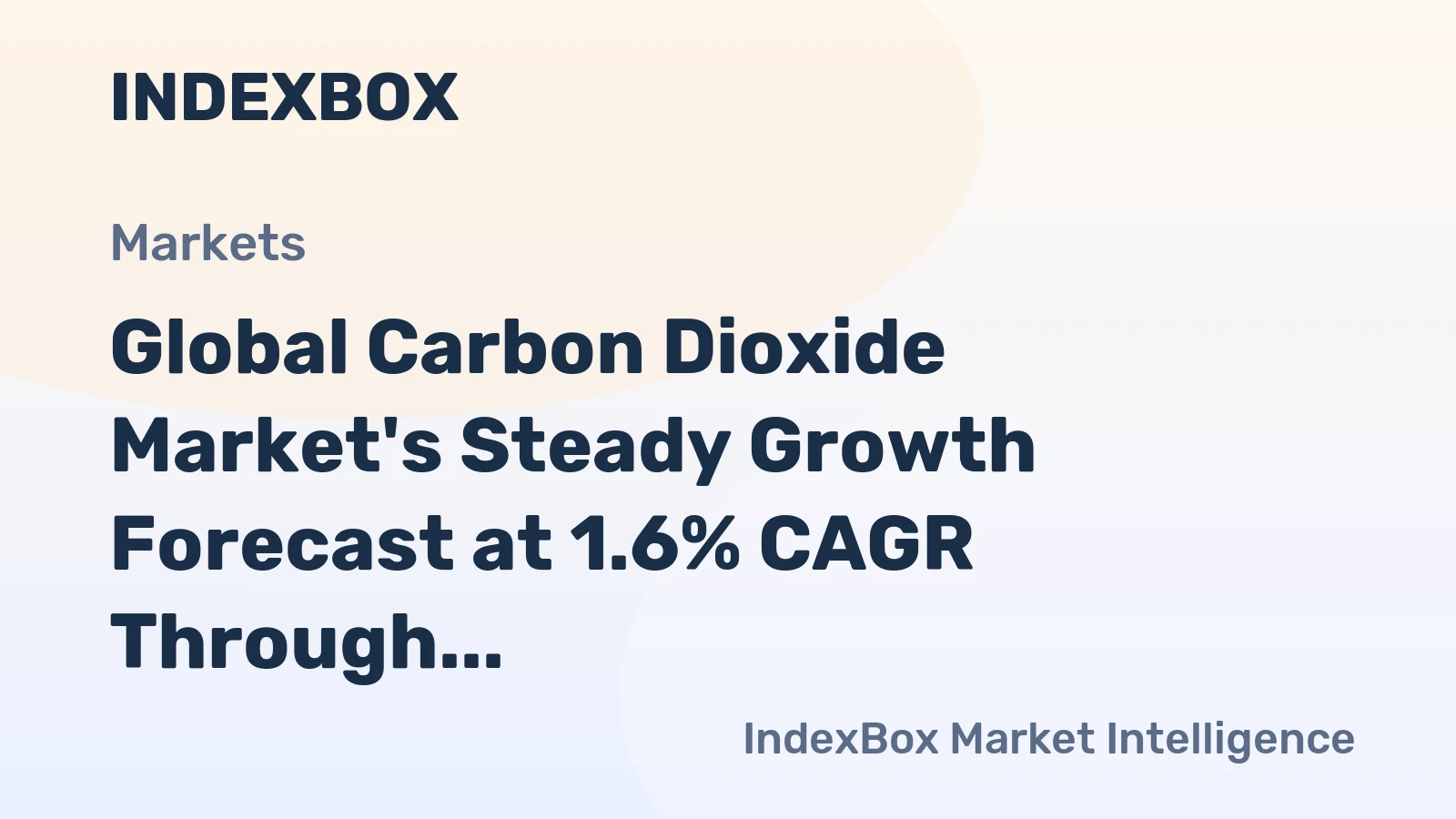 Global Carbon Dioxide Market's Steady Growth Forecast at 1.6% CAGR Through 2035