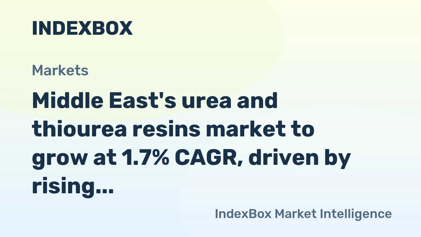 Middle East's urea and thiourea resins market to grow at 1.7% CAGR, driven by rising demand, reaching 1.8M tons by 2035.