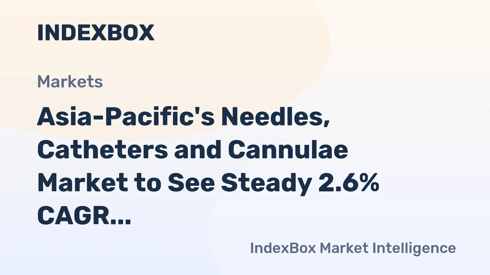 Asia-Pacific's Needles, Catheters and Cannulae Market to See Steady 2.6% CAGR Growth Through 2035